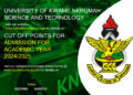 KNUST CUT OFF POINTS AND COURSES FOR 2024/2025 ACADEMIC YEAR. – Schoolcutoffpoint